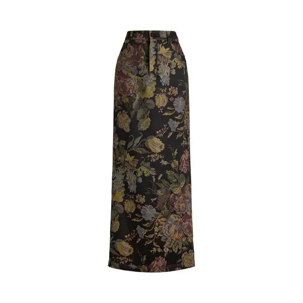 Ralph Lauren Fontaine Floral Jacquard Skirt