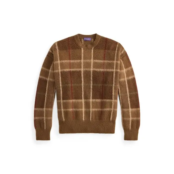 Ralph Lauren Relaxed Fit Plaid Cashmere-blend Sweater