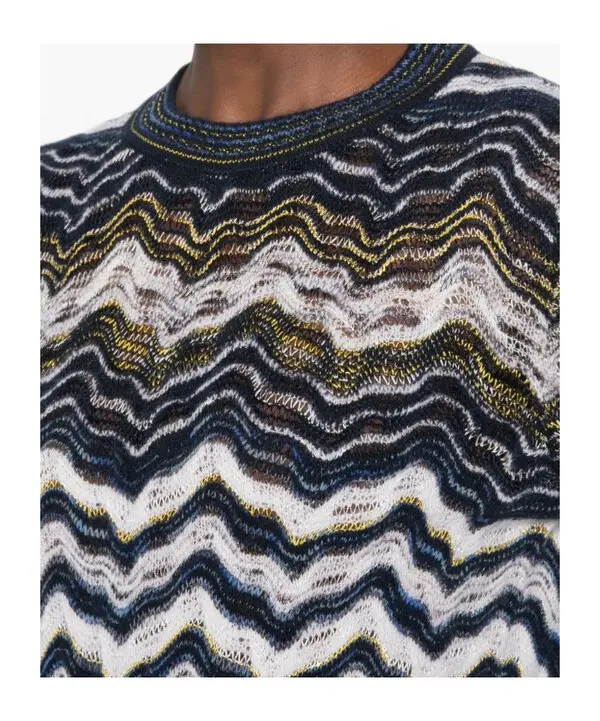 Missoni Wave Knit Crewneck Sweater