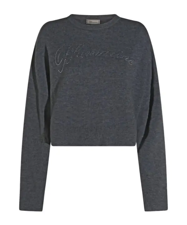 Blumarine Long-sleeved Sweater - Grey
