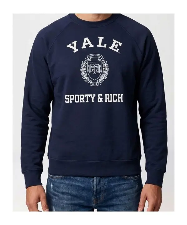 SPORTY  RICH Sporty Rich Yale Printed Crewneck Sweatshirt