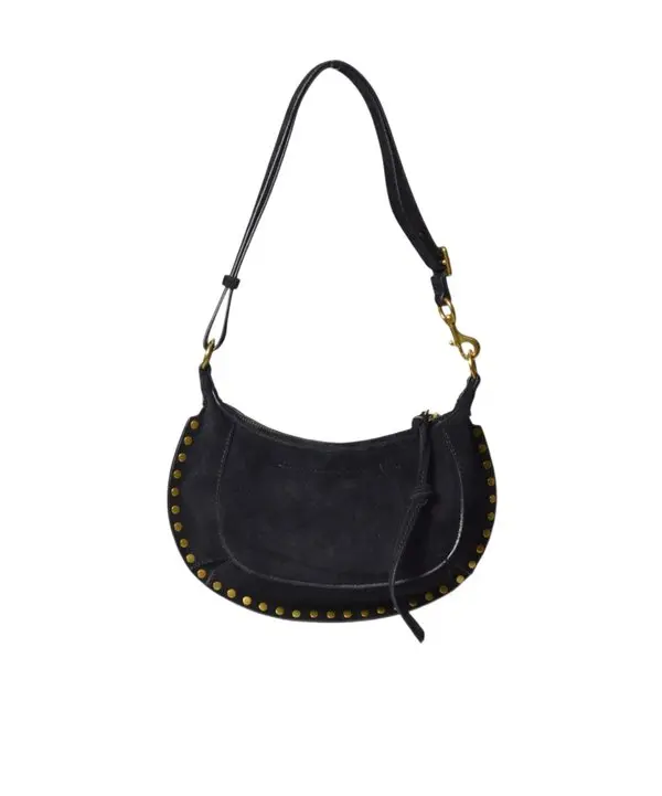 Isabel Marant Étoile Oskan Moon Zipped Medium Shoulder Bag - Black