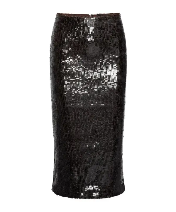 ROTATE BY BIRGER CHRISTENSEN Sequin Pencil Skirt - Brown
