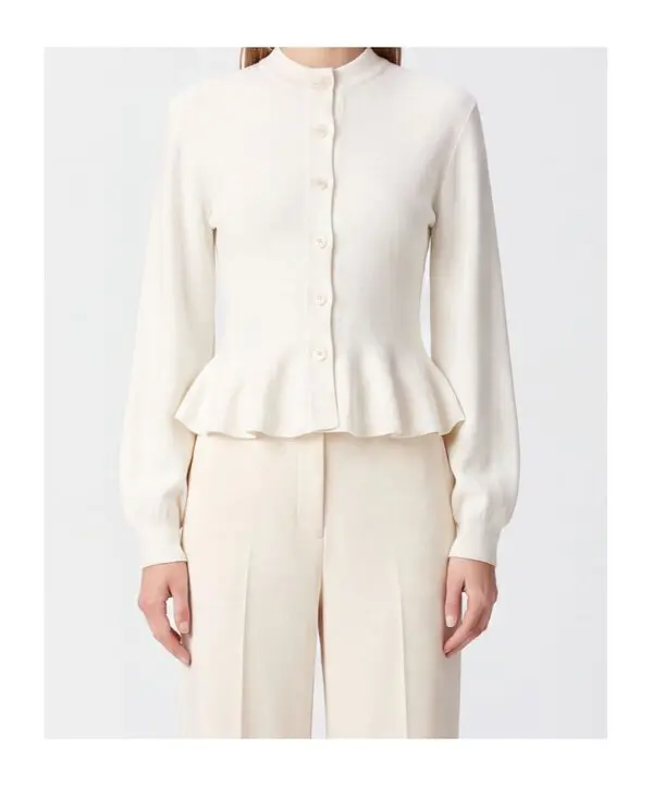ROTATE BY BIRGER CHRISTENSEN Logo-embroidered Knit Cardigan