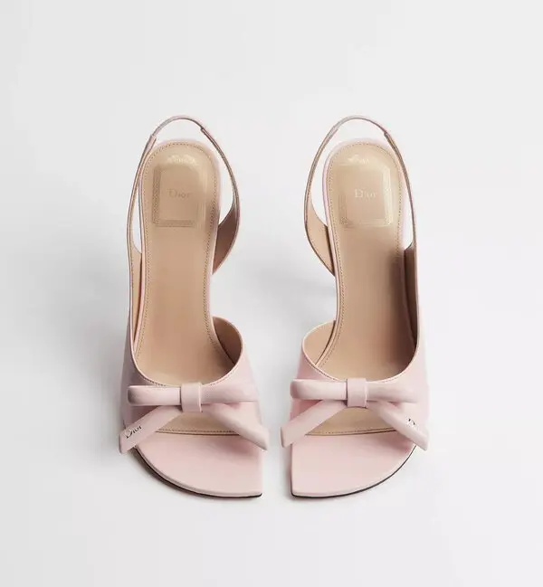 Dior Bow Heeled Slingback Sandal