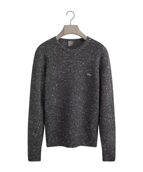 Dior Sweater With Embroidery, Relaxed Fit - Grey