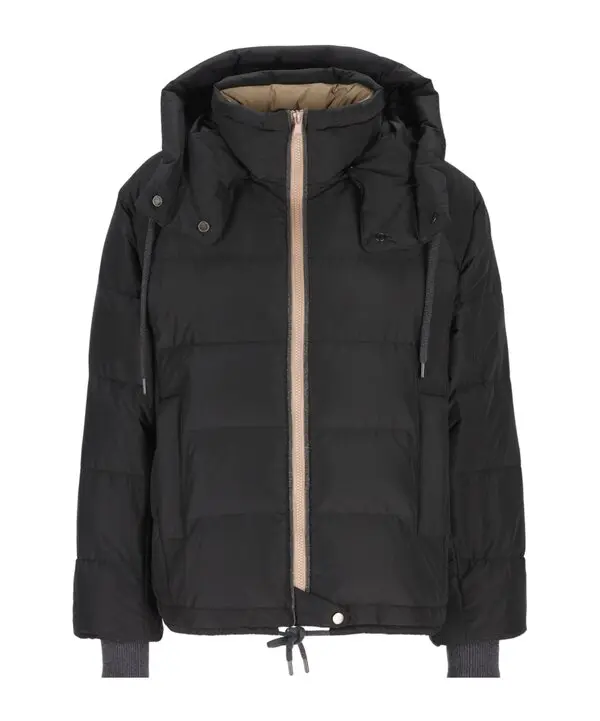 Brunello Cucinelli Quilted Hooded Jacket - Black