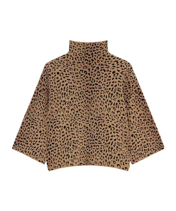 Givenchy Top In Leopard Jacquard - Brown