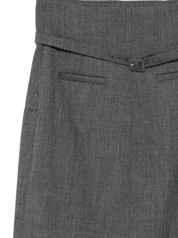AMI Paris Straight-cut Skirt With Belted Waist