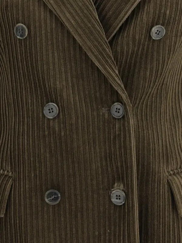 P.a.r.o.s.h Double-breasted Corduroy Tailored Blazer