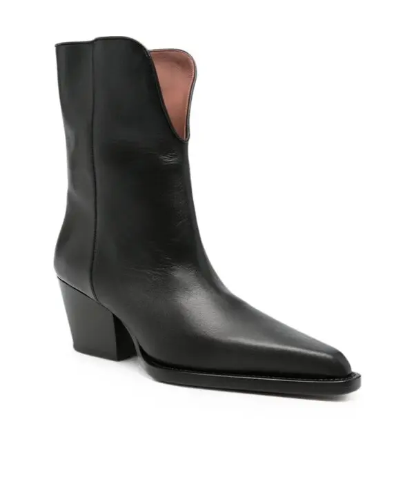 Paris Texas Pointed-toe Leather Ankle Boots