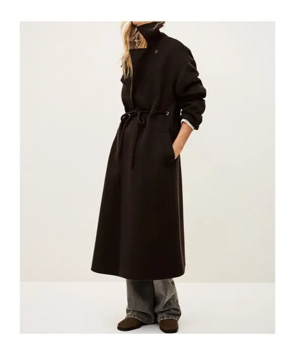 Ba&sh Belted Long Sleeve Coat