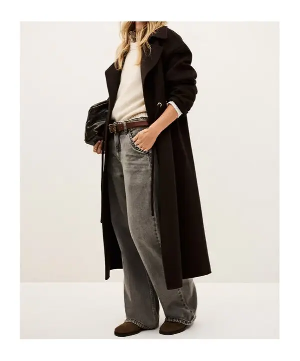 Ba&sh Belted Long Sleeve Coat