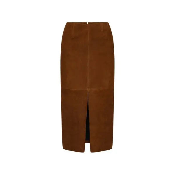 ROTATE BY BIRGER CHRISTENSEN Suede Midi Pencil Skirt