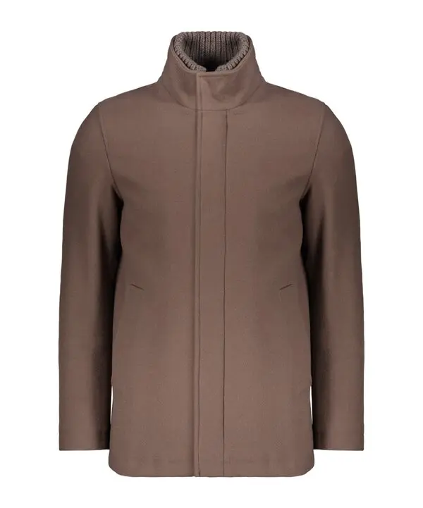 Herno High-collar Single-breasted Padded Coat - Brown