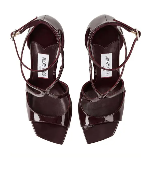 JIMMY CHOO Square-toe High-heeled Sandals