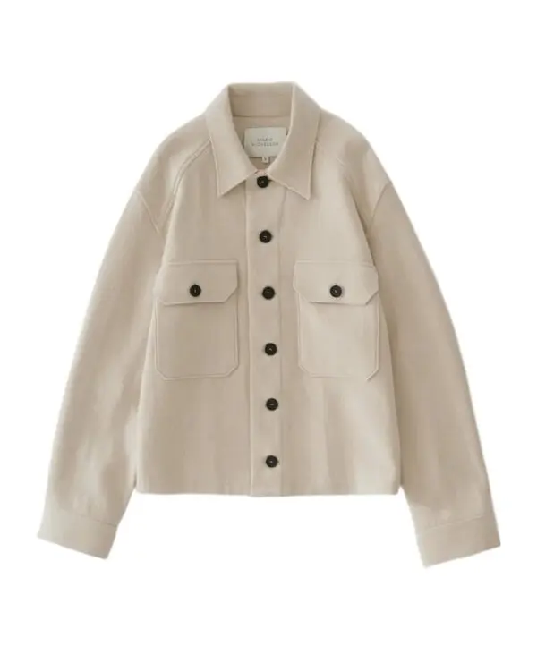 Studio Nicholson Cropped Utility Shirt Jacket With Raglan Sleeves - Beige