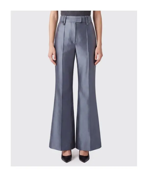 Zimmermann Valiant Structured Flare Pants - Gray