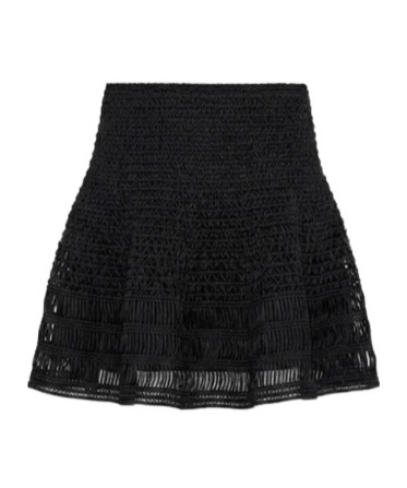 Alaïa Laceoverlay Flared Mini Skirt - Black