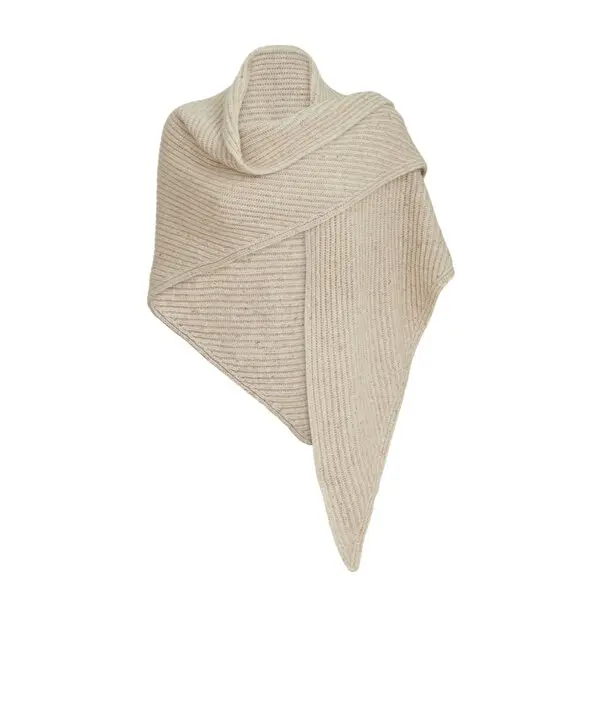 Brunello Cucinelli Ribbed Knit Shawl - Nude
