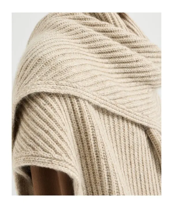 Brunello Cucinelli Ribbed Knit Shawl