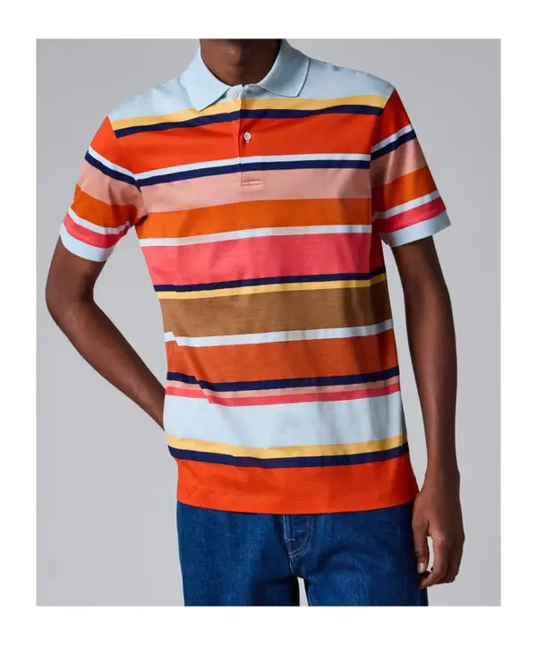 Paul Smith Bold Stripe Cotton Polo Shirt
