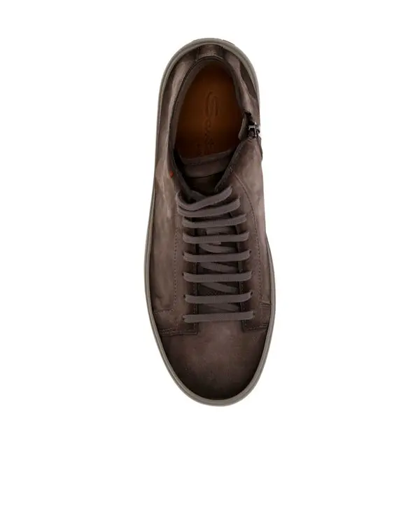 Santoni Leather High-top Sneakers
