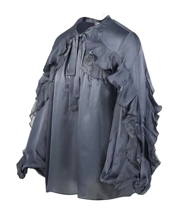 Zimmermann Ruffled Long-sleeve Top