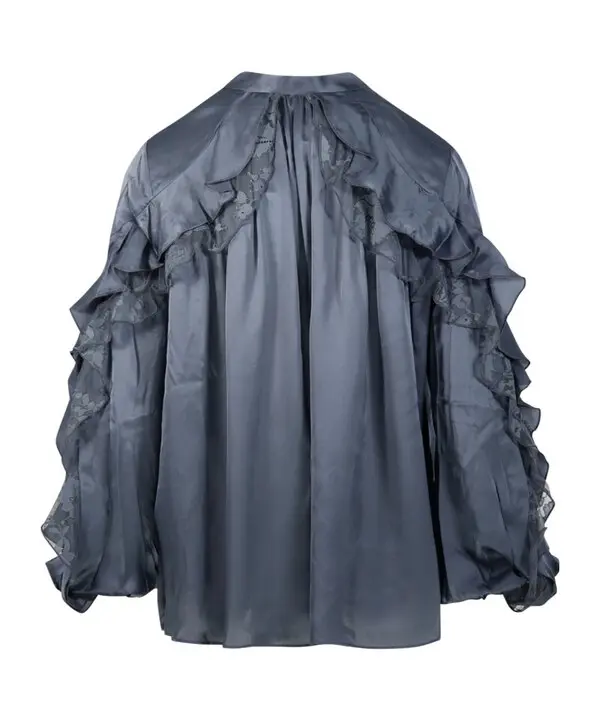 Zimmermann Ruffled Long-sleeve Top