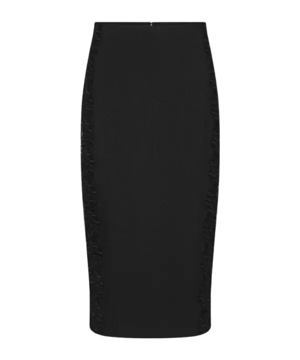ROTATE BY BIRGER CHRISTENSEN Lace-trimmed Midi Pencil Skirt