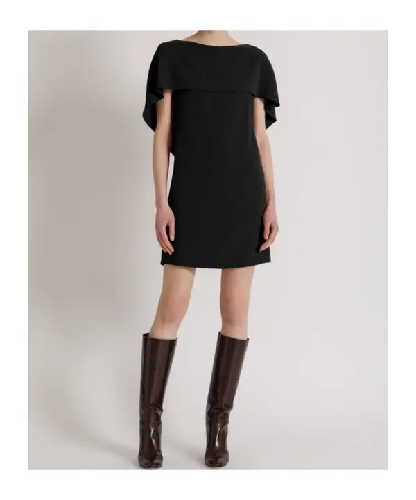 Alberta Ferretti Short Cape Dress