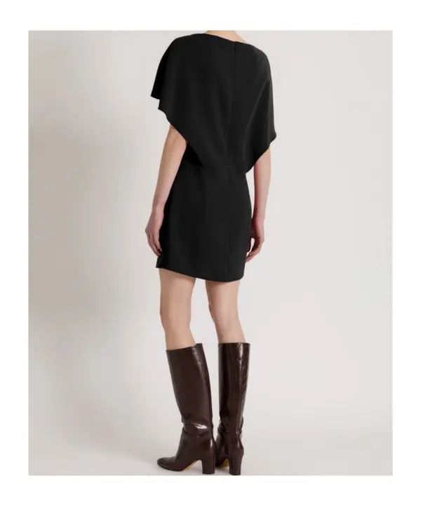 Alberta Ferretti Short Cape Dress