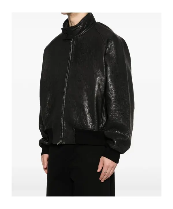 Studio Nicholson Leather Bomber Jacket