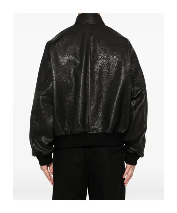 Studio Nicholson Leather Bomber Jacket