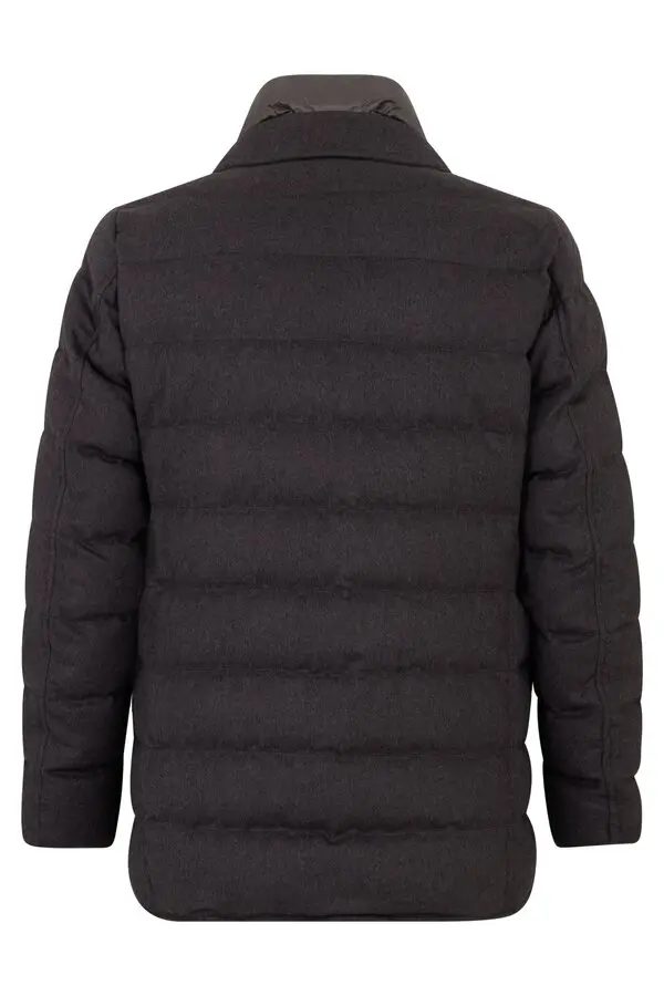 Herno Padded Notch Lapel Coat - Black