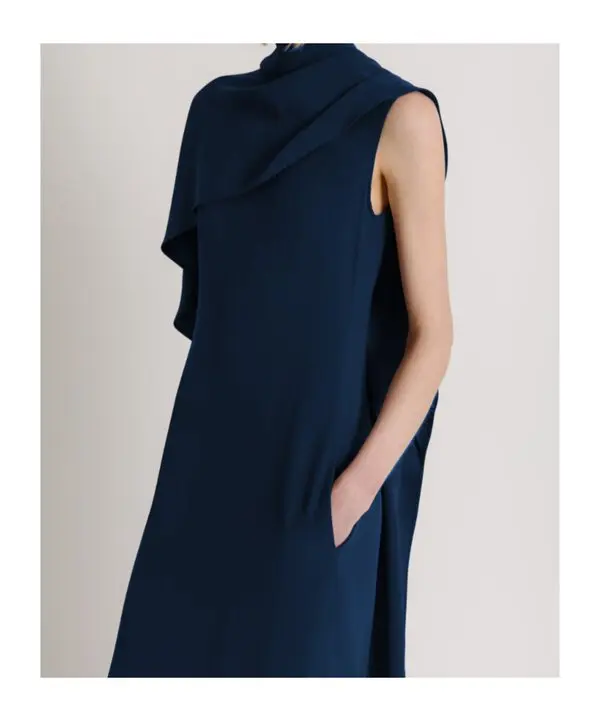 Alberta Ferretti Maxi Dress With Cape Detail And Back Bow