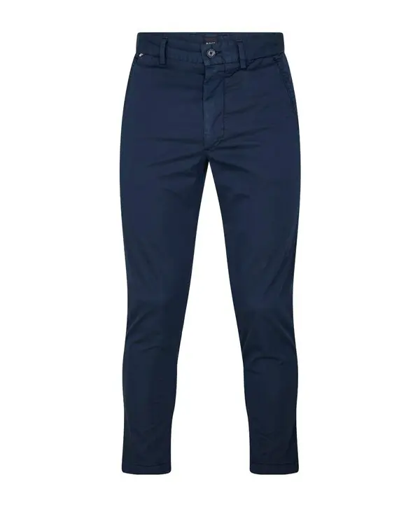 Hugo Boss Cropped Casual Trousers - Blue