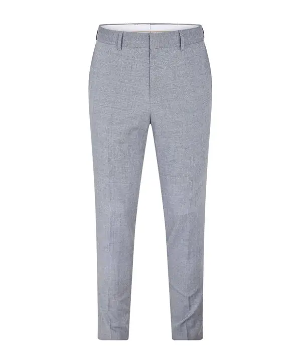 Hugo Boss Check Cropped Trousers - Gray