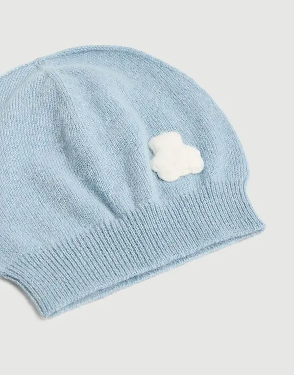 Brunello Cucinelli Cashmere Baby Beanie - Sky-blue