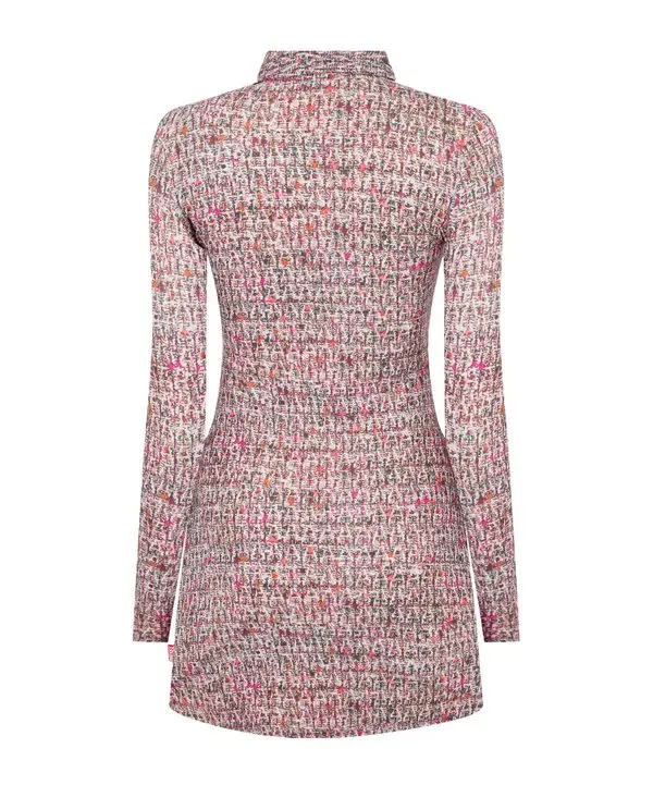 DIESEL® Collared Halfplacket Longsleeve Mini Dress