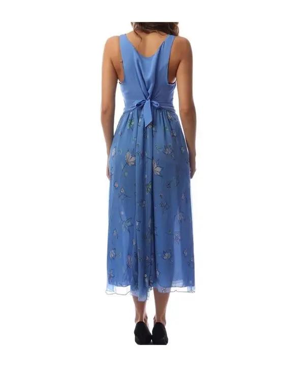 Emporio Armani Sleeveless Floral Print Midi Dress