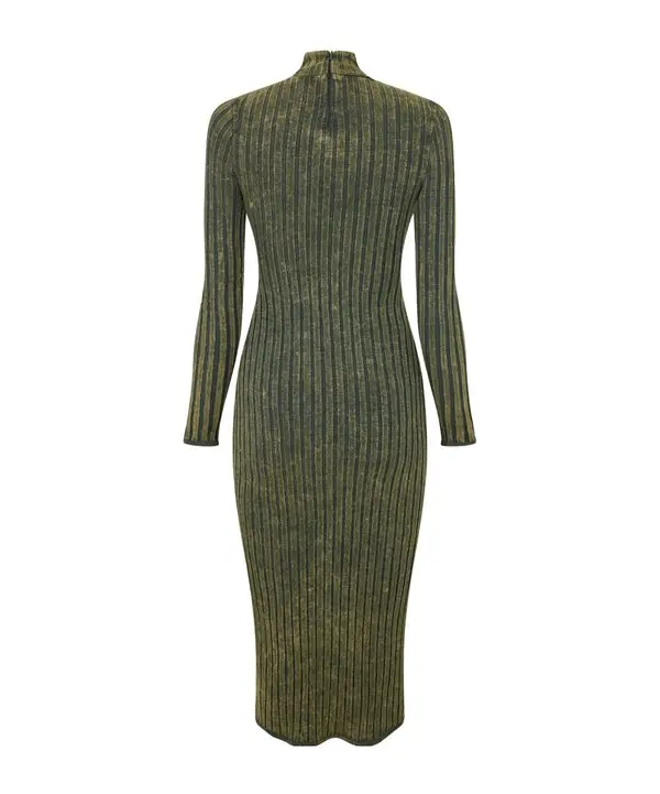 DIESEL® Mockneck Longsleeve Knit Midi Dress