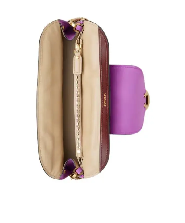 Versace Vivian Suede Clutch - Purple
