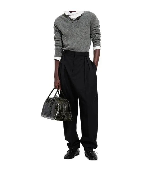 Bottega Veneta Long Sleeve Knit V-neck Top
