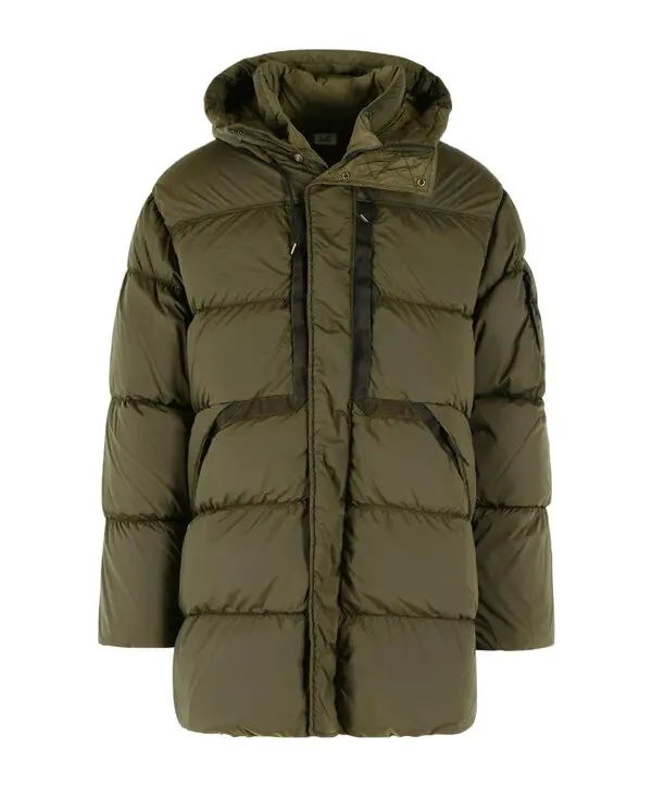 C.P. COMPANY Hooded Padded Jacket - Green