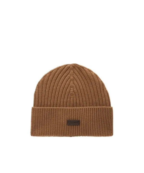 Herno Ribbed Knit Beanie - Camel