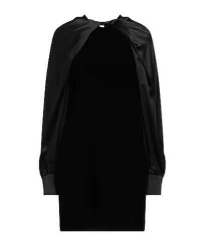 Max Mara Velvet And Satin Dress With Gathered Long Sleeves