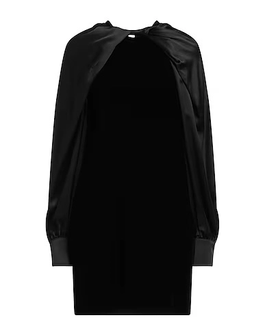 Max Mara Velvet And Satin Dress With Gathered Long Sleeves