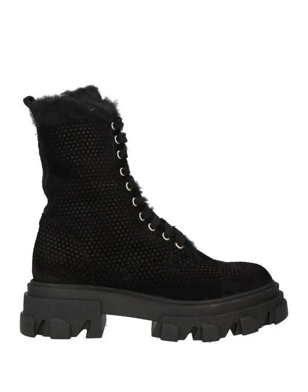 Tory Burch Suede Chunky-heel Plus-size Platform Boots - Black