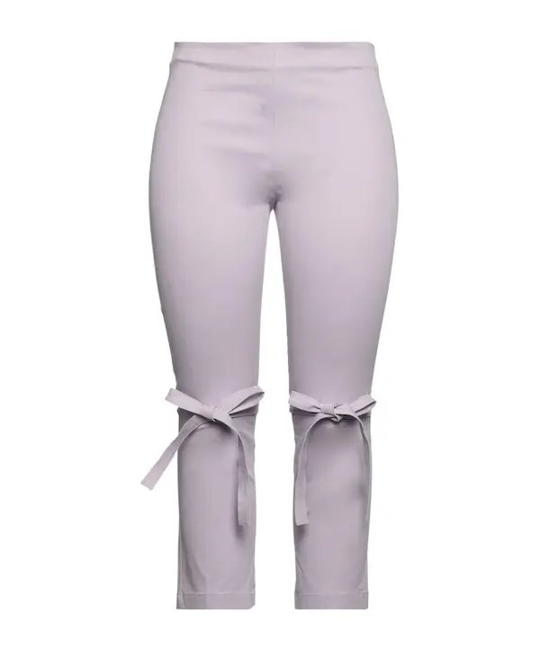Sportmax Solid Color Stretch Twill Pants - Gray
